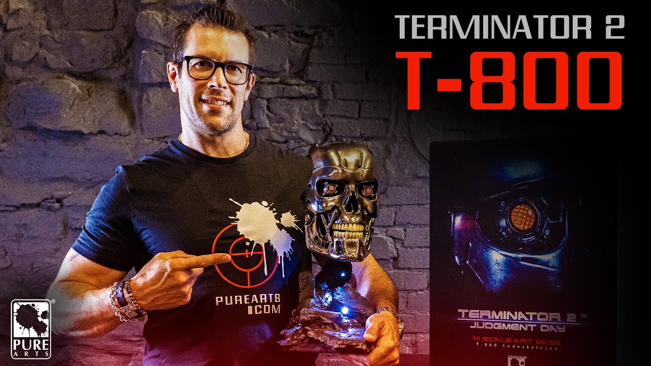Unboxing the Terminator 2 T-800 Endoskull Art Mask from PureArts Studio ...