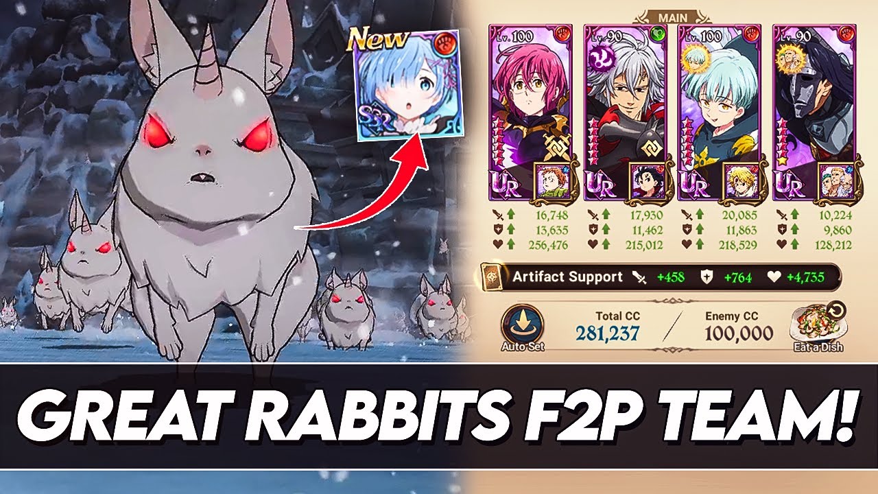 *COMPLETELY F2P* The Great Rabbits Event! GET YOUR F2P REM NOW! (7DS ...