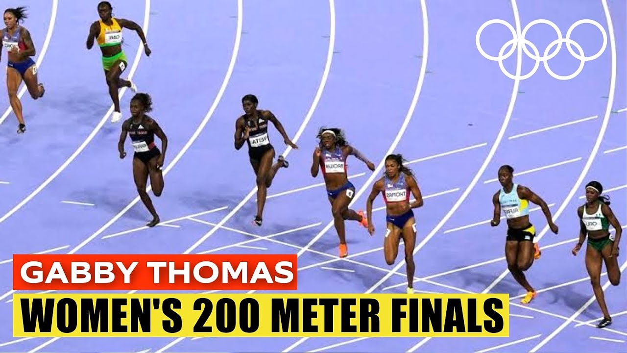 Gabby Thomas Strikes Gold🥇Thrilling 200m Victory at Paris Olympics ...