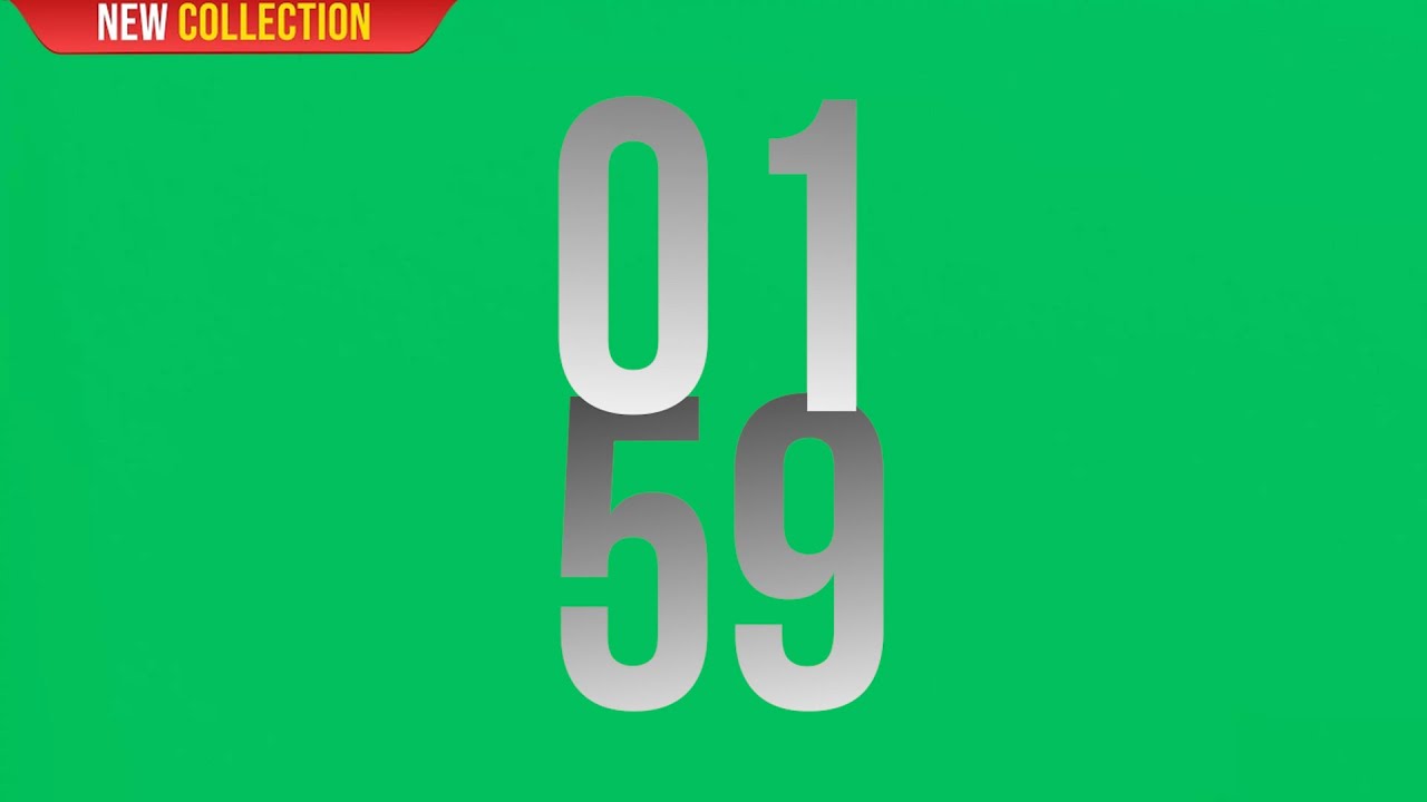 Green Screen 1 Hour Countdown Timer Animation | 4K | Global Kreators ...