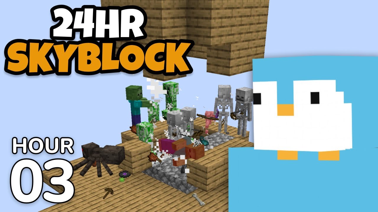 24 Hour Skyblock: Episode 3 - iNoobya - YouTube