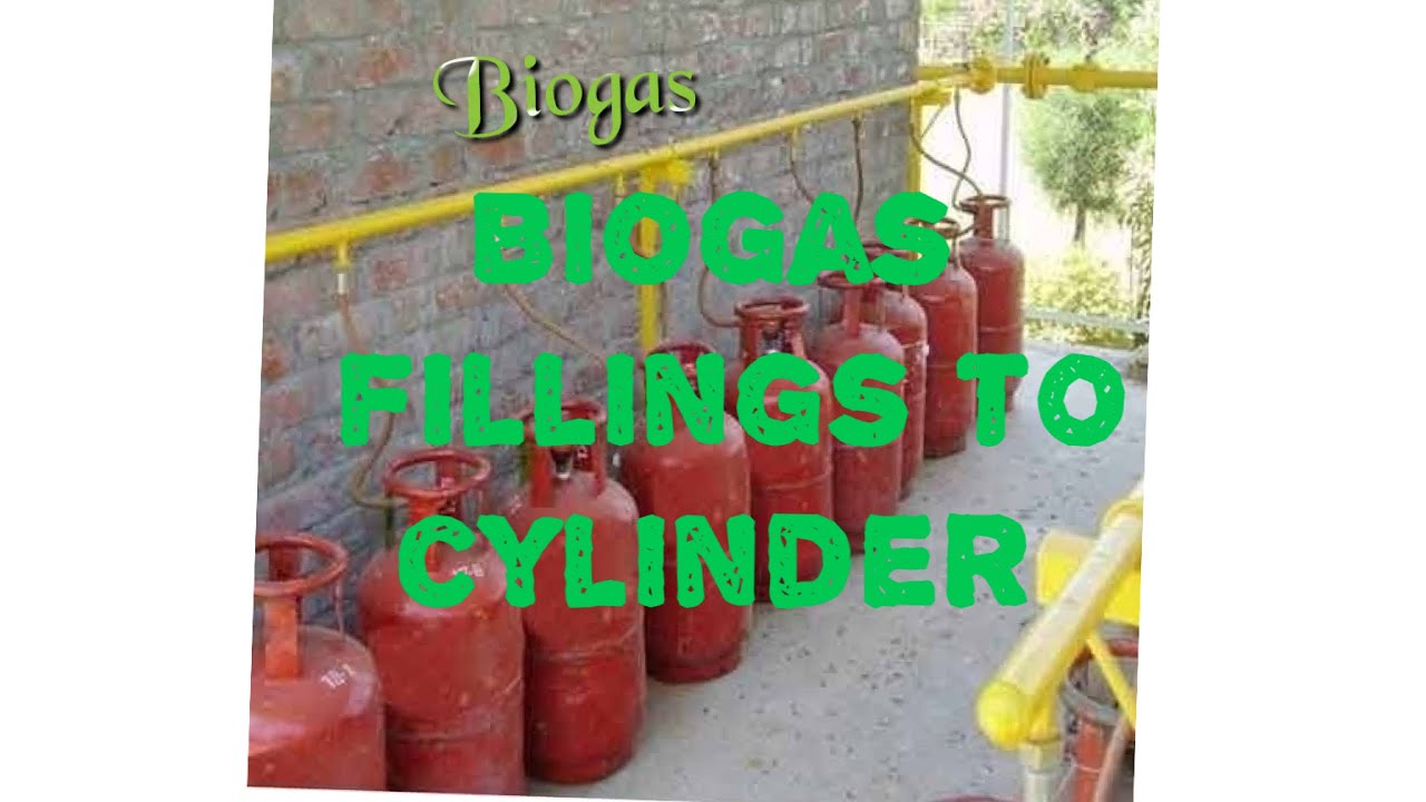 how to fill biogas into cylinder for kitchen uses - YouTube