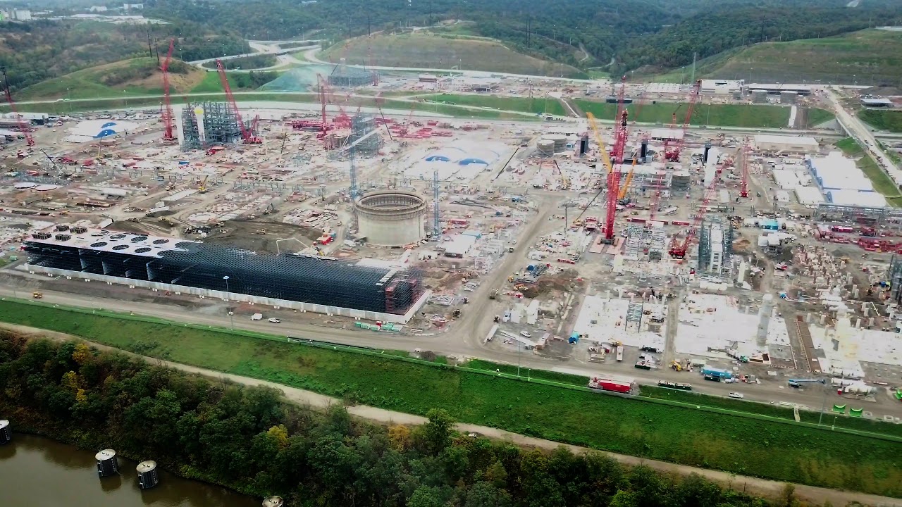 The Beaver County, Pennsylvania Shell Cracker Plant under construction ...