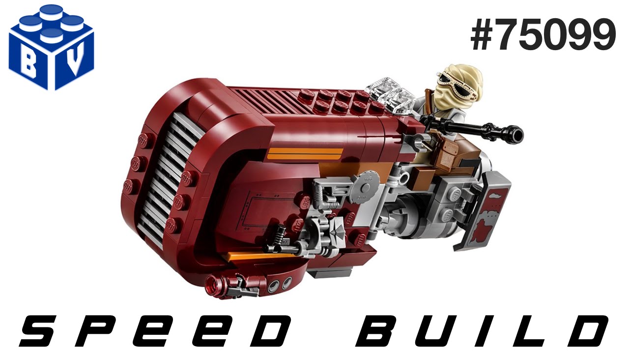 LEGO Star Wars #75099 Rey's Speeder Speed Build - YouTube
