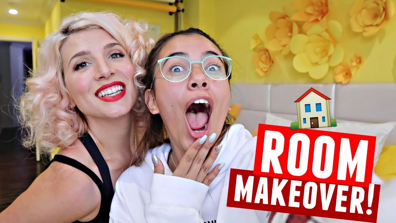 GUESS WHO CAME OVER!! My Yellow Aesthetic Room Makeover With Mr. Kate ...