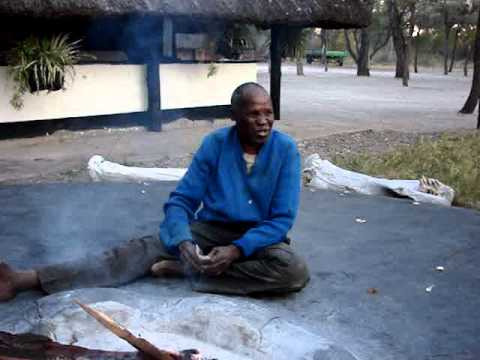 Bushman Witch doctor blessing before our journey - YouTube