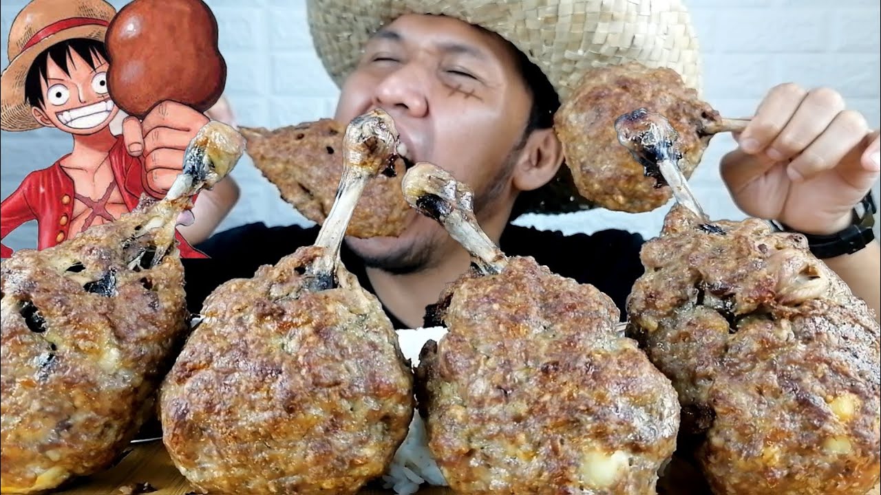 Meat On A Bone Luffys Favorite One Piece Mukbang Youtube