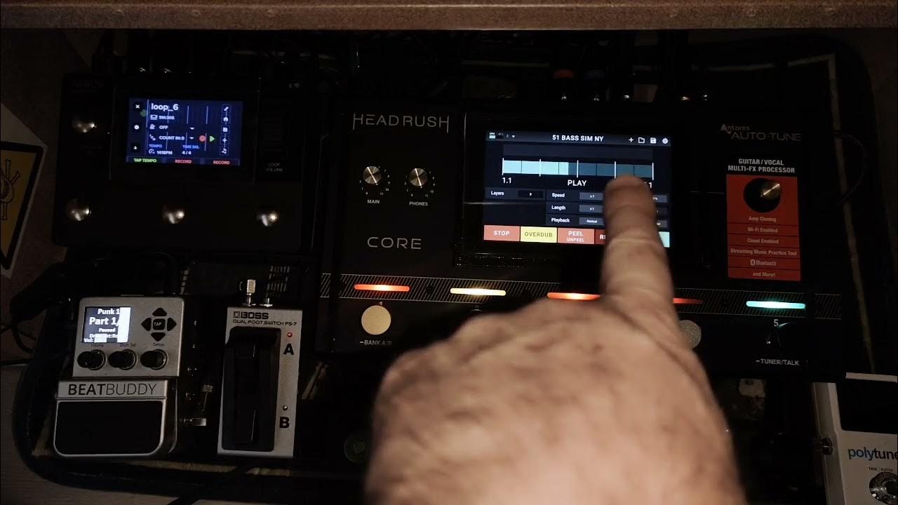 Headrush Core Looper & Beatbuddy & Hotone midi control . Peel with pause & Unpeel with unpause ...