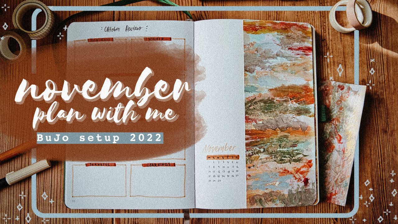 November 2022 bullet journal setup - plan with me - YouTube
