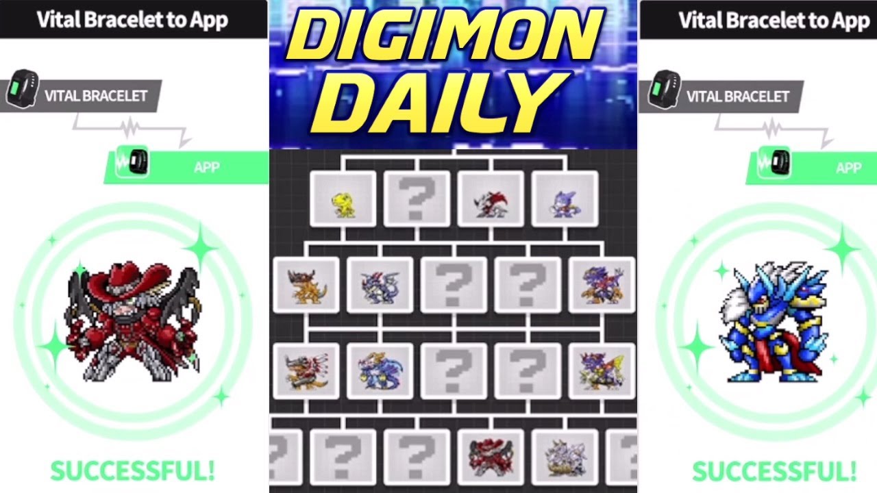 My BEST Digimon SO FAR! Vital Bracelet BE Arena App! Daily Vpet Guide ...