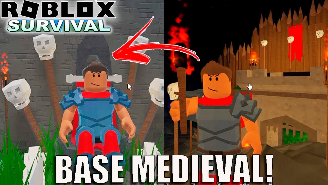 CONSTRUINDO BASE MEDIEVAL NO The Survival Game - Roblox - YouTube