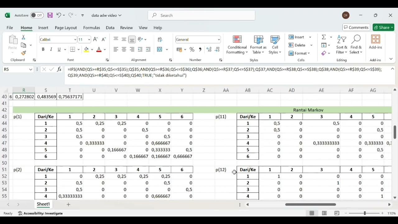 Tutorial Komputasi Metode Grey Markov(1,1) Menggunakan Excel dan ...