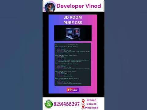 Create a Stunning 3D Room with Pure CSS 🎨 #webdesign #coding #frontendwebdeveloper #python - YouTube