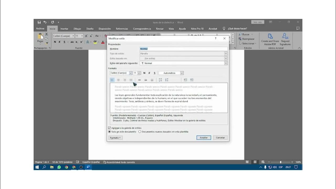 USO DE ESTILOS EN WORD - YouTube