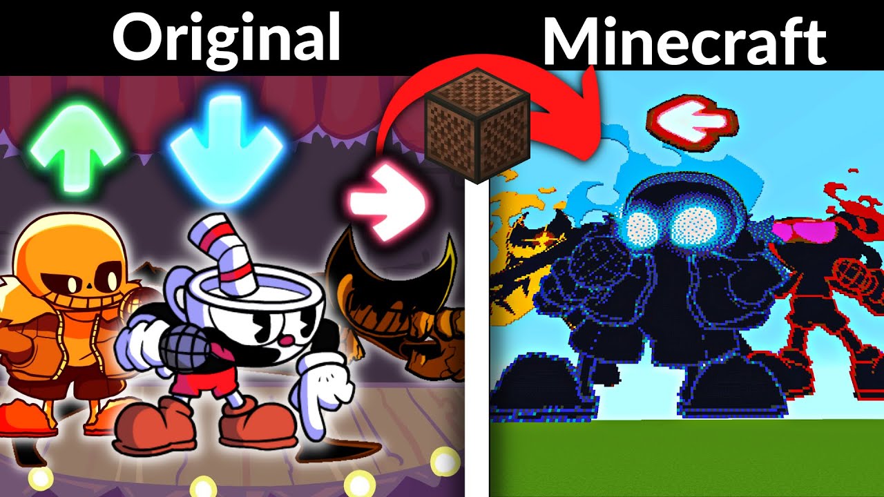 FNF Character Test | Gameplay VS Minecraft Note Block | Indie Cross ...