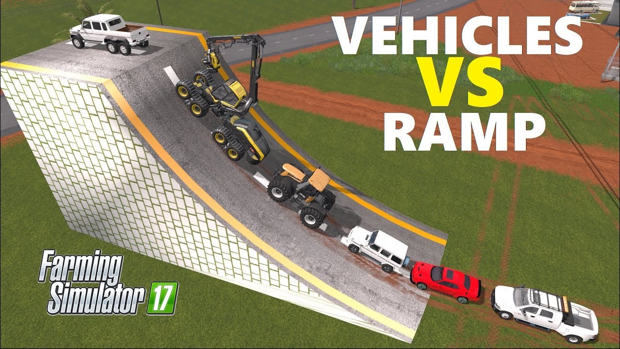 Farming Simulator 17 | VEHICLES vs RAMP - YouTube