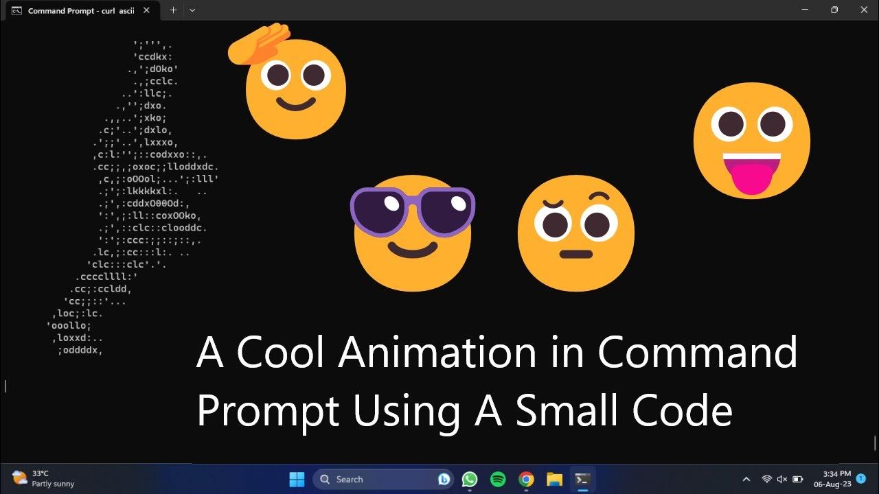 Creating A cool Animation On Command Prompt |Part 1|Be Happy Ever Happy ...