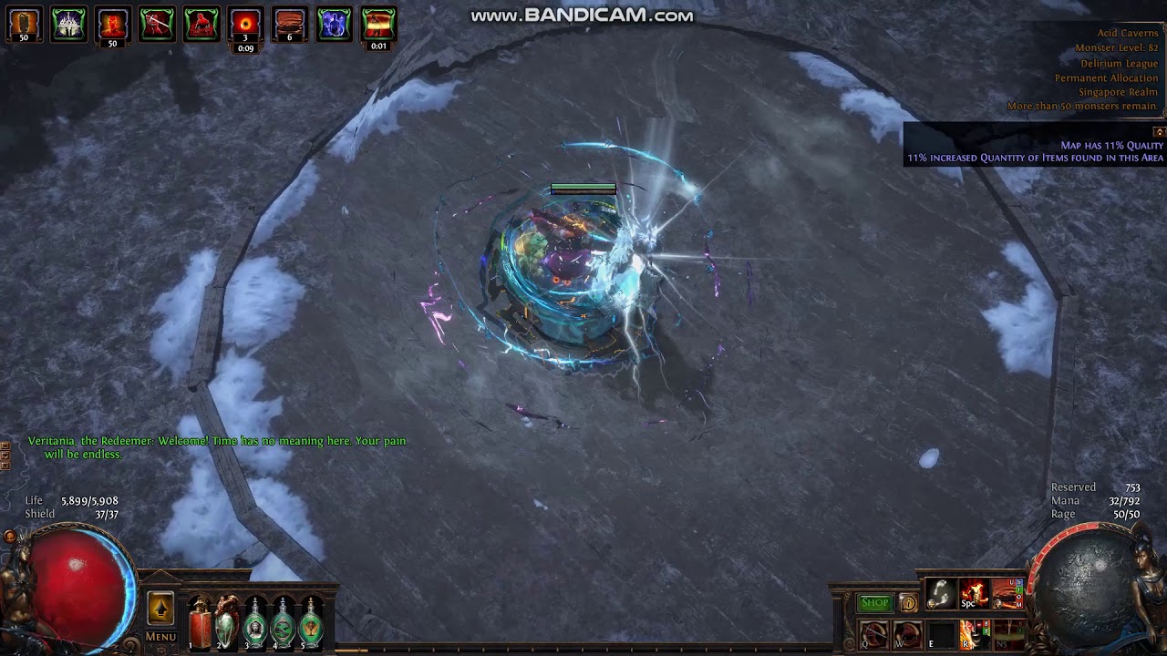 【POE】 One with Nothing Berseker vs lv82 Redeemer 【3.10】 - YouTube