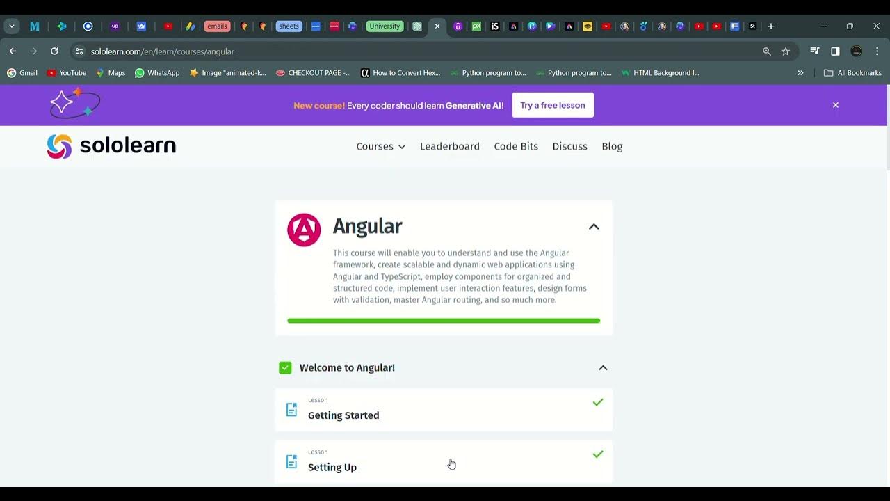 22 Module Quiz Angular Sololearn Youtube