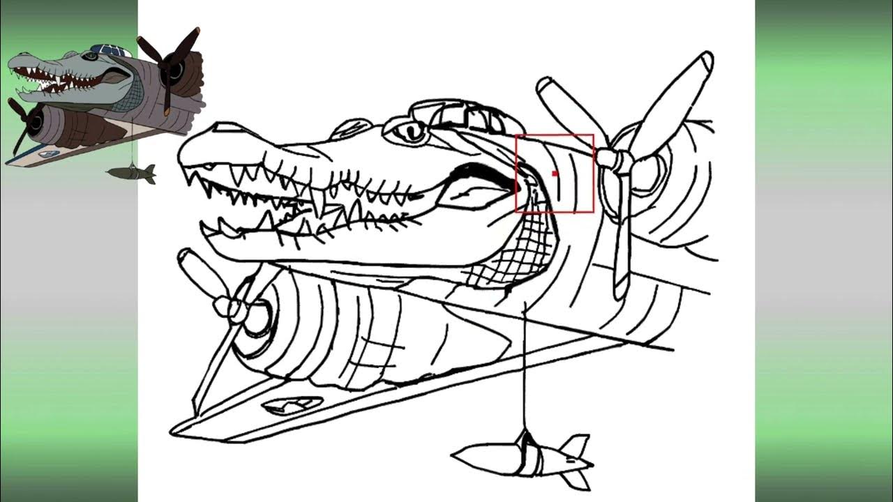How to draw Bombardiro Crocodillo Italian Brainrot step by step easy ? - YouTube