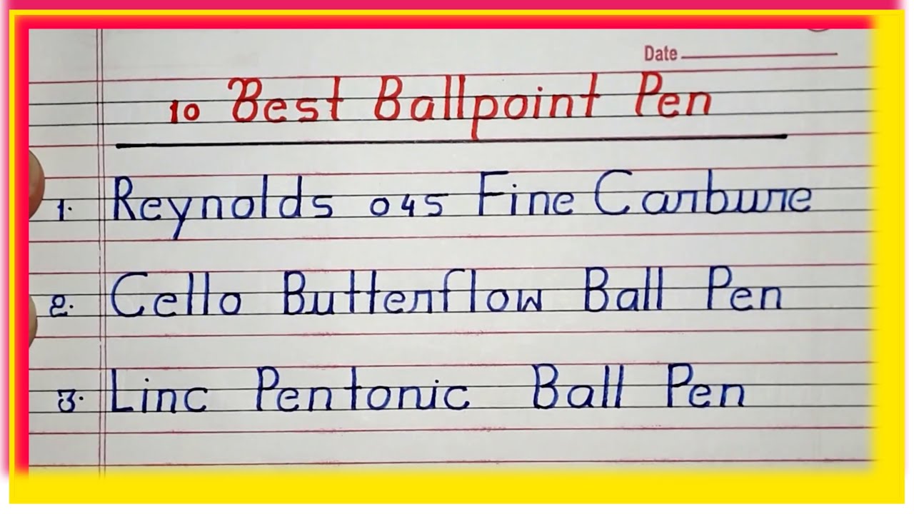 💗10 Best Ball Point Pen | Ball pen under rs.50 | Best BallPoint Pen for ...