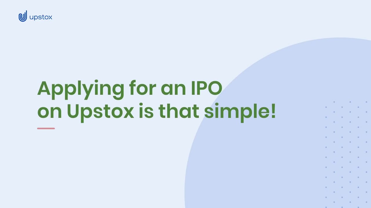 How to apply for an IPO on Upstox - YouTube