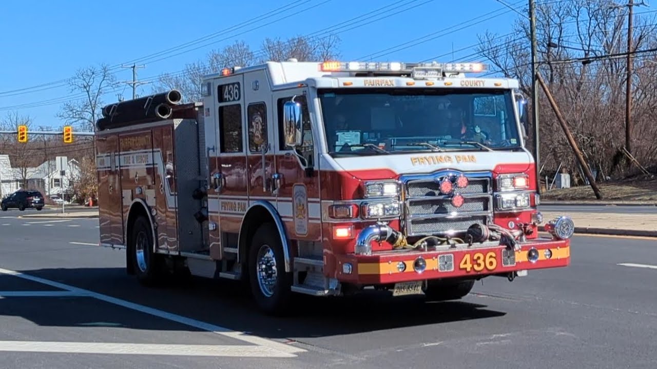 Fairfax County Fire And Rescue | Engine 436 Responding - 3/2/25 - YouTube
