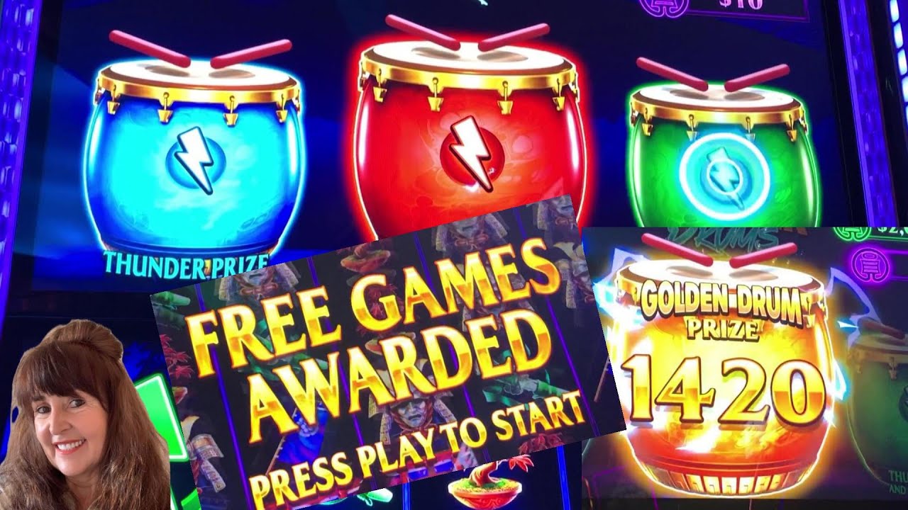 Thunder Drum Slot Machine BONUS 🔥 AWESOME RESPIN !!!!!!! - YouTube