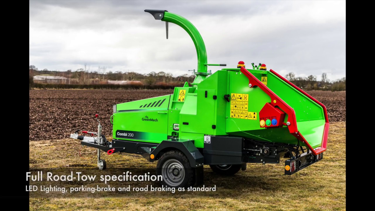 GreenMech Combi 200 Wood Chipper - YouTube
