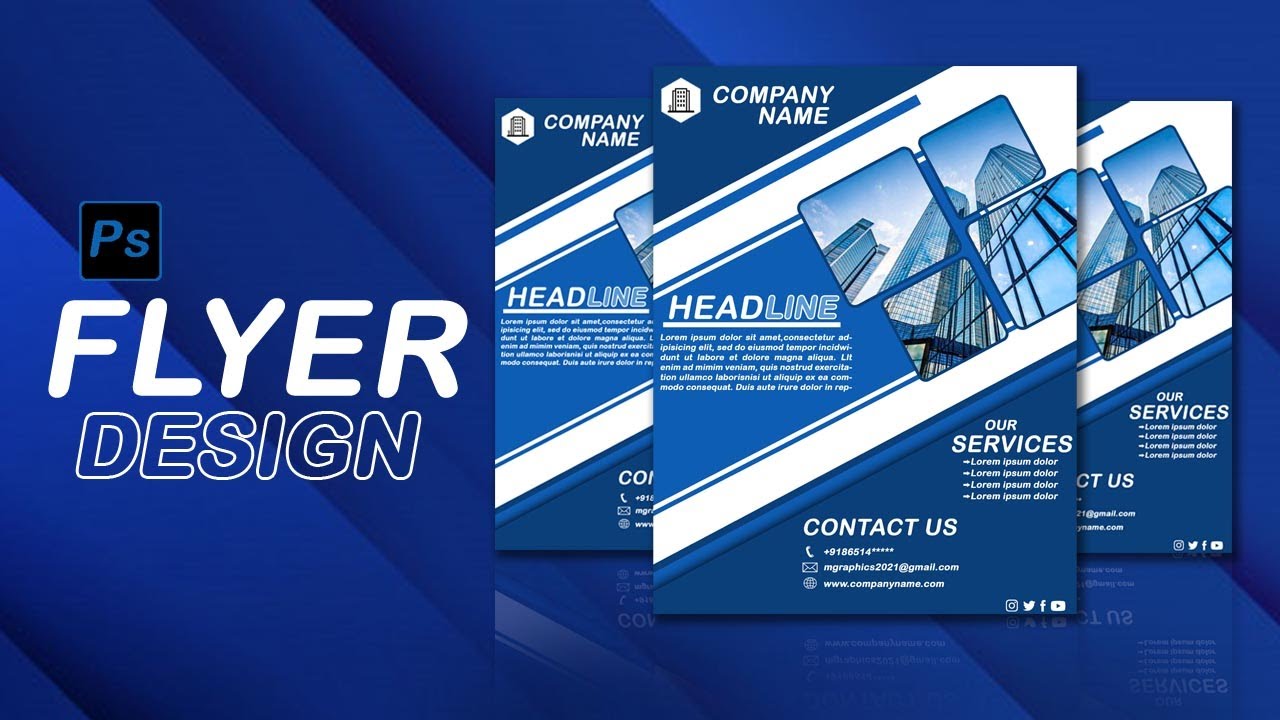 How to Create a Professional Flyer in Photoshop | Business Flyer ...