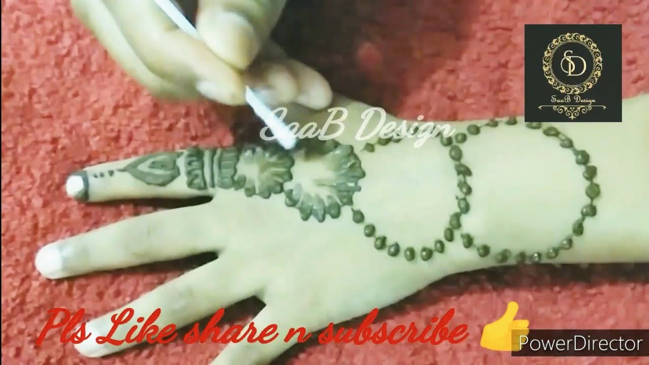 Easy mehendi design for kids | mehndi with circle n dots | Henna dot ...