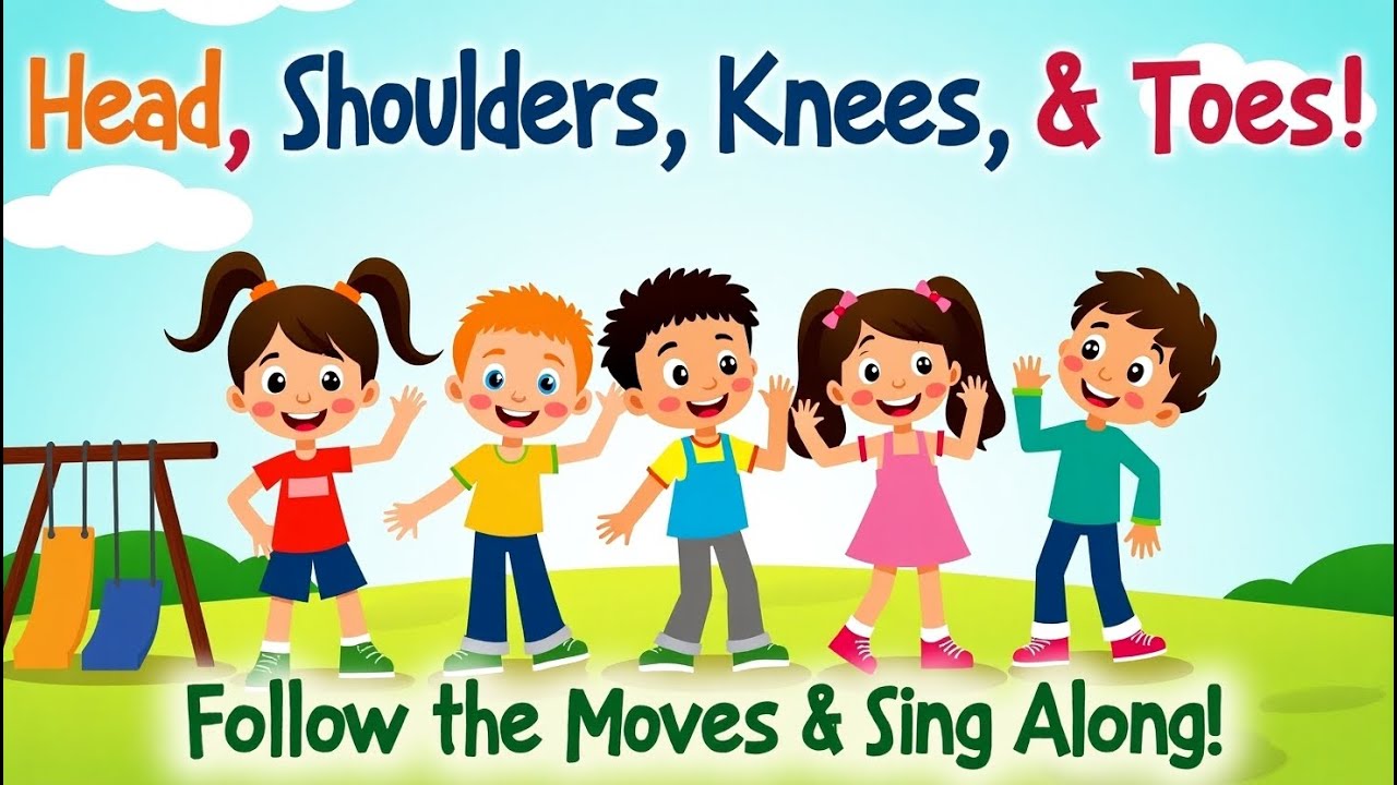 Head Shoulders Knees & Toes Kids Song R1E0204 | Fun and Calming Song ...