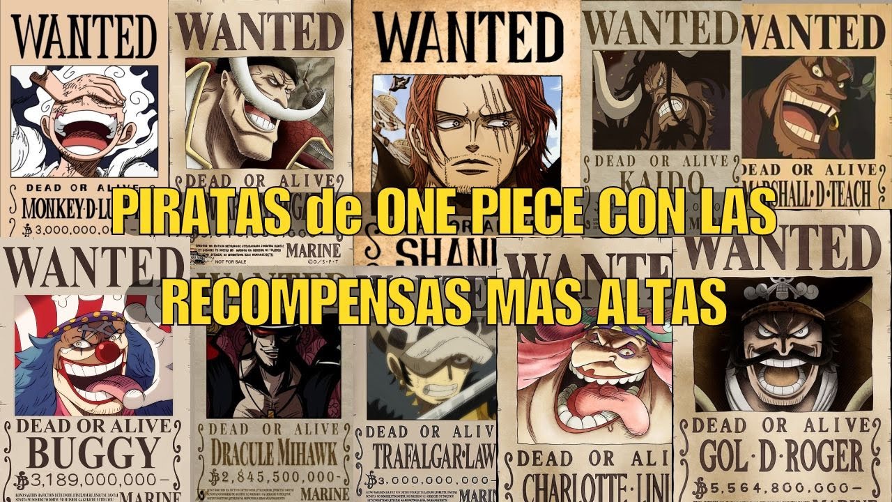 LOS 10 CARTELES DE RECOMPENSA MAS ALTOS DE ONE PIECE EN 2023 (DESPUES ...