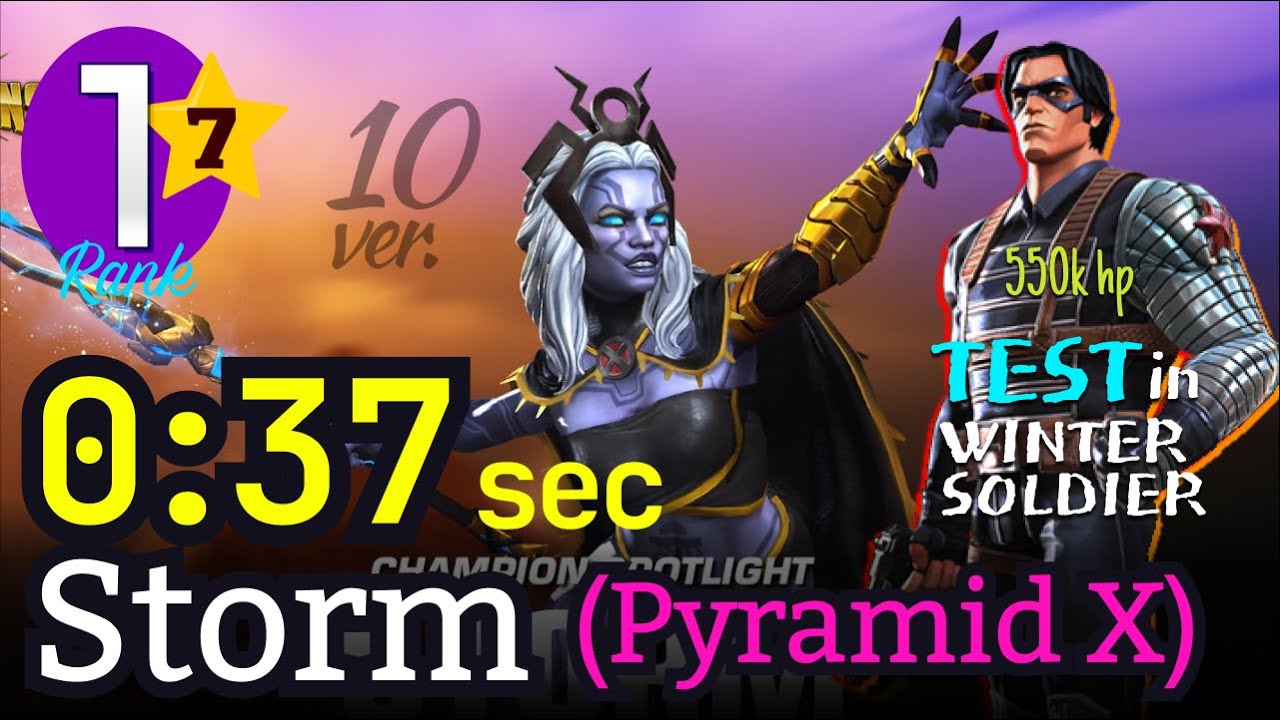 37 sec! 7 star Rank1 Storm (Pyramid X) No-boost. Synergy: Professor-X ...