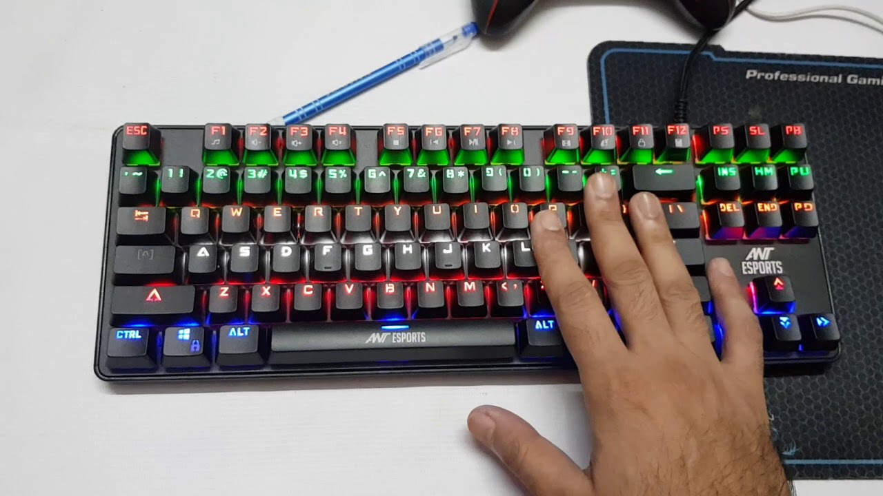 Ant Esports MK1000 Mechanical Keyboard Light Functions info - YouTube