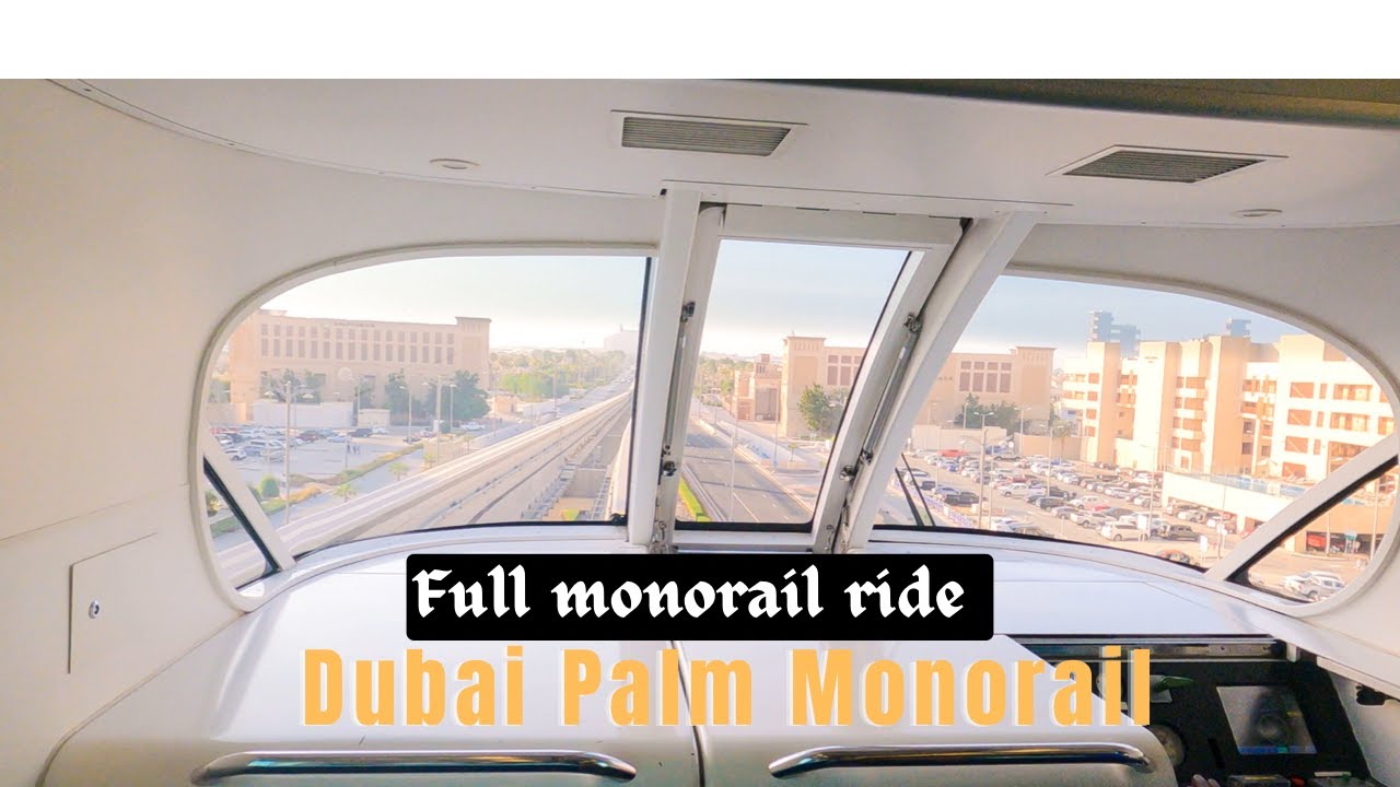 The Palm Monorail Ride |Palm Jumeirah Ride |4k|Dubai United Arab ...