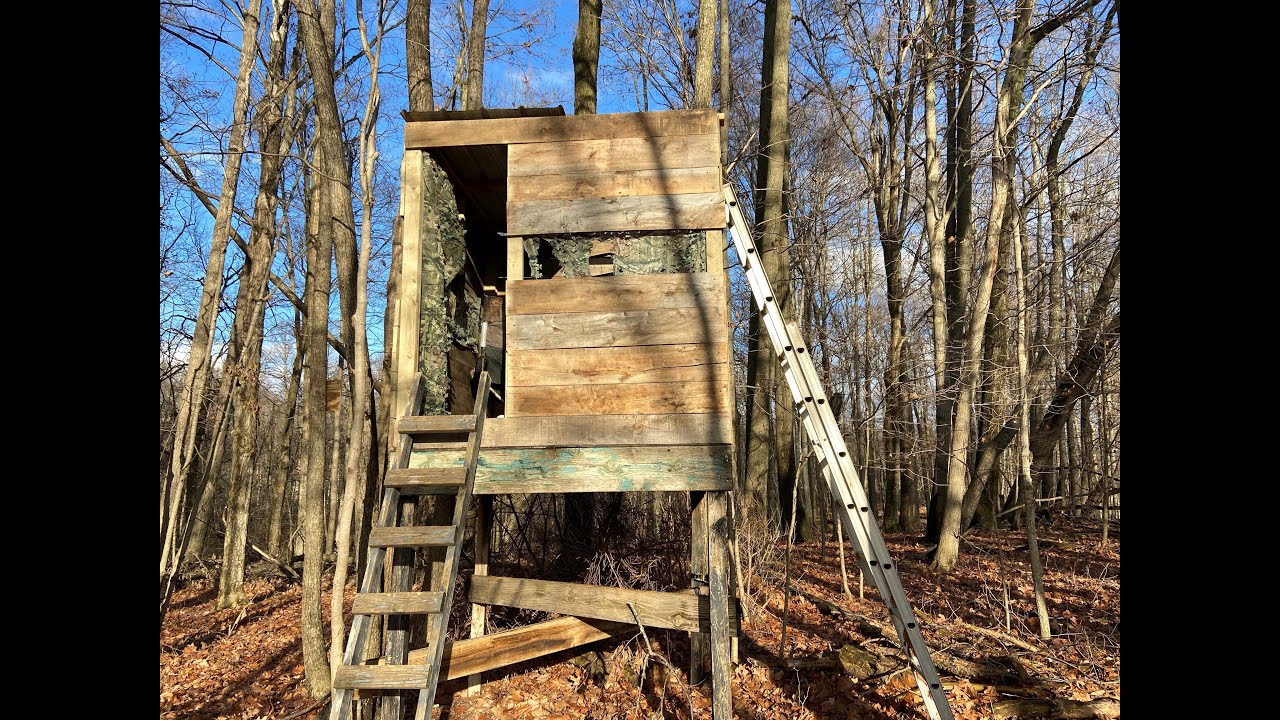OldGuyDIY Install Metal Roof On Deer Stand 6x6 Box Blind 30 Minutes $10 ...