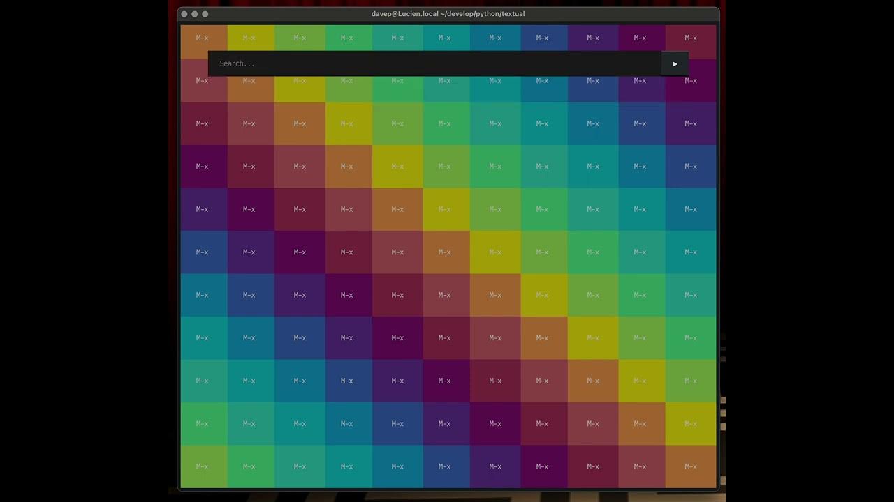 Working on a "command palette" for Textual - YouTube