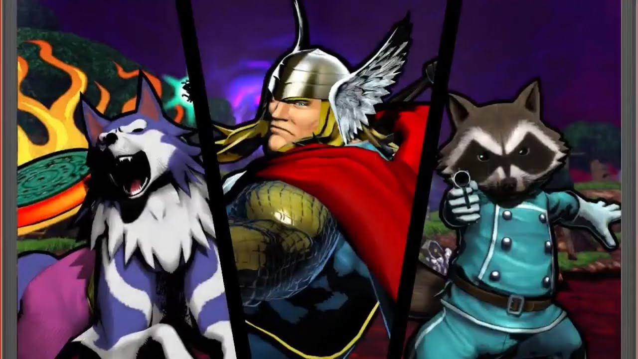 Ultimate Marvel vs Capcom 3: Thor, Amaterasu, and Rocket Raccoon arcade ...