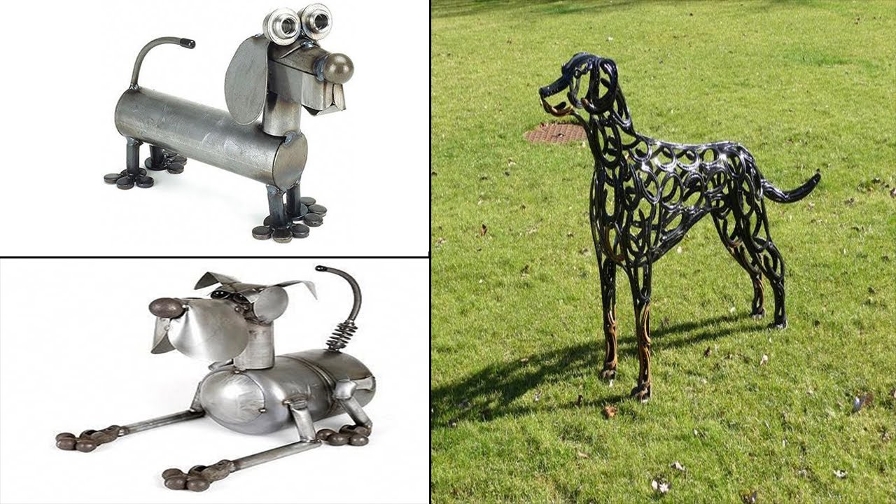 Ideas || Arte en metales PERROS, arte con chatarra, escultura material ...
