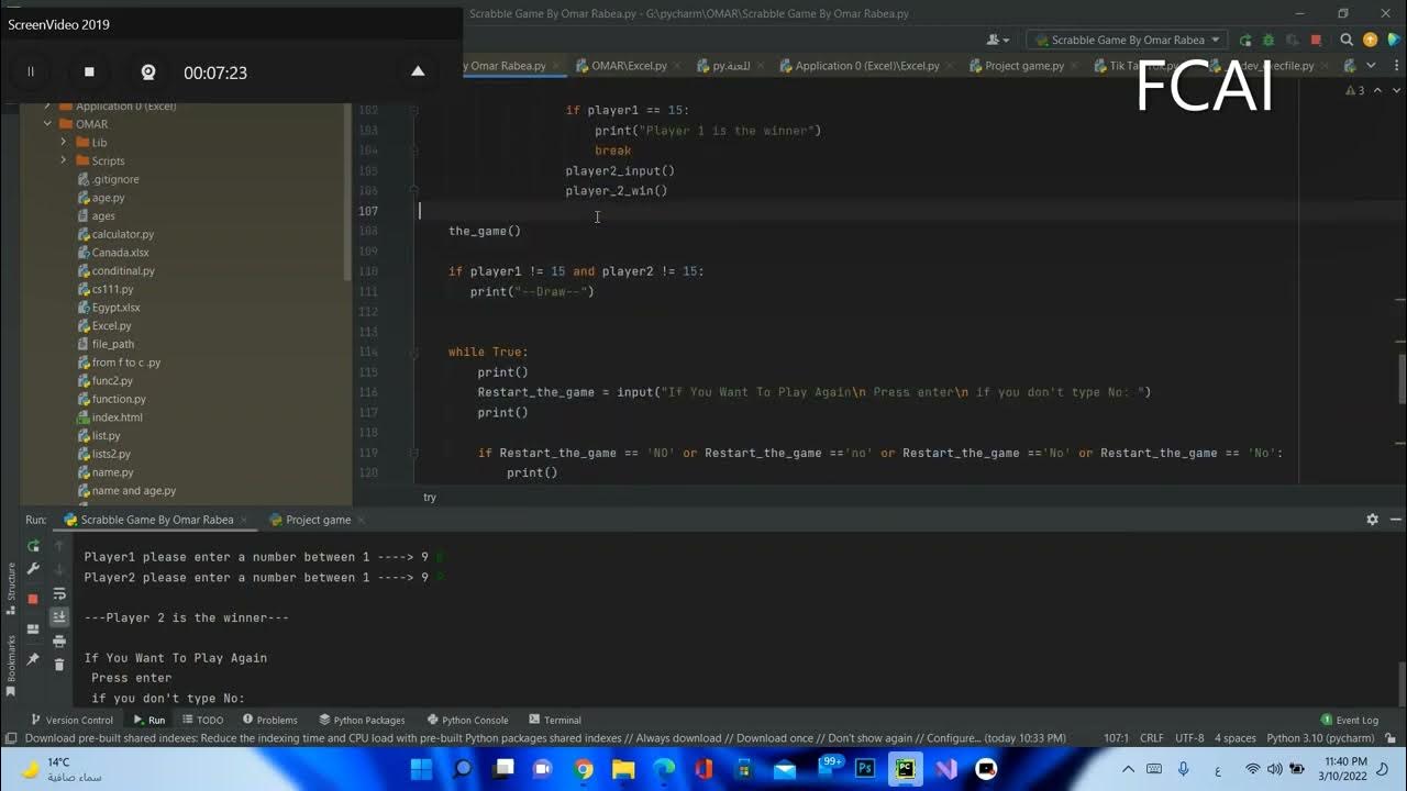 Scrabble Game with Python by Omar Rabea - YouTube