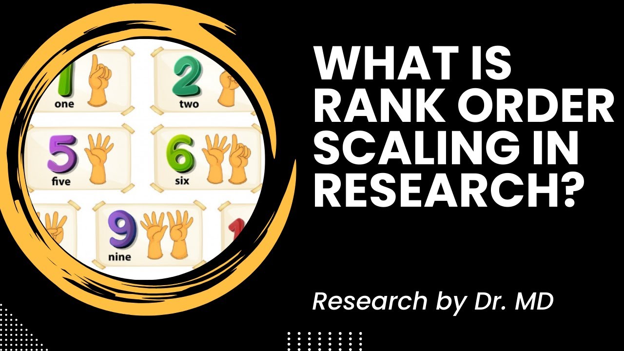What is rank order scaling in research? - YouTube
