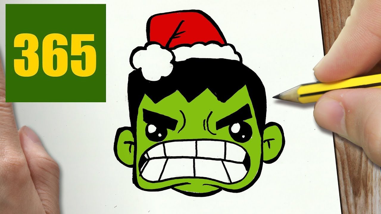 HOW TO DRAW A HULK CUTE, Easy step by step drawing lessons for kids ...