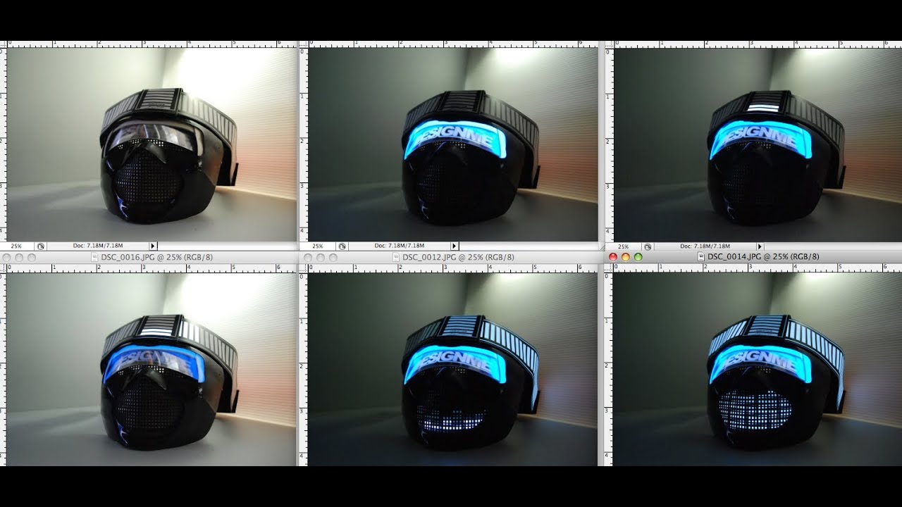 Custom LED ROBOT MASK - Light Up Head - LED Costume Wardrobe LED suit ...