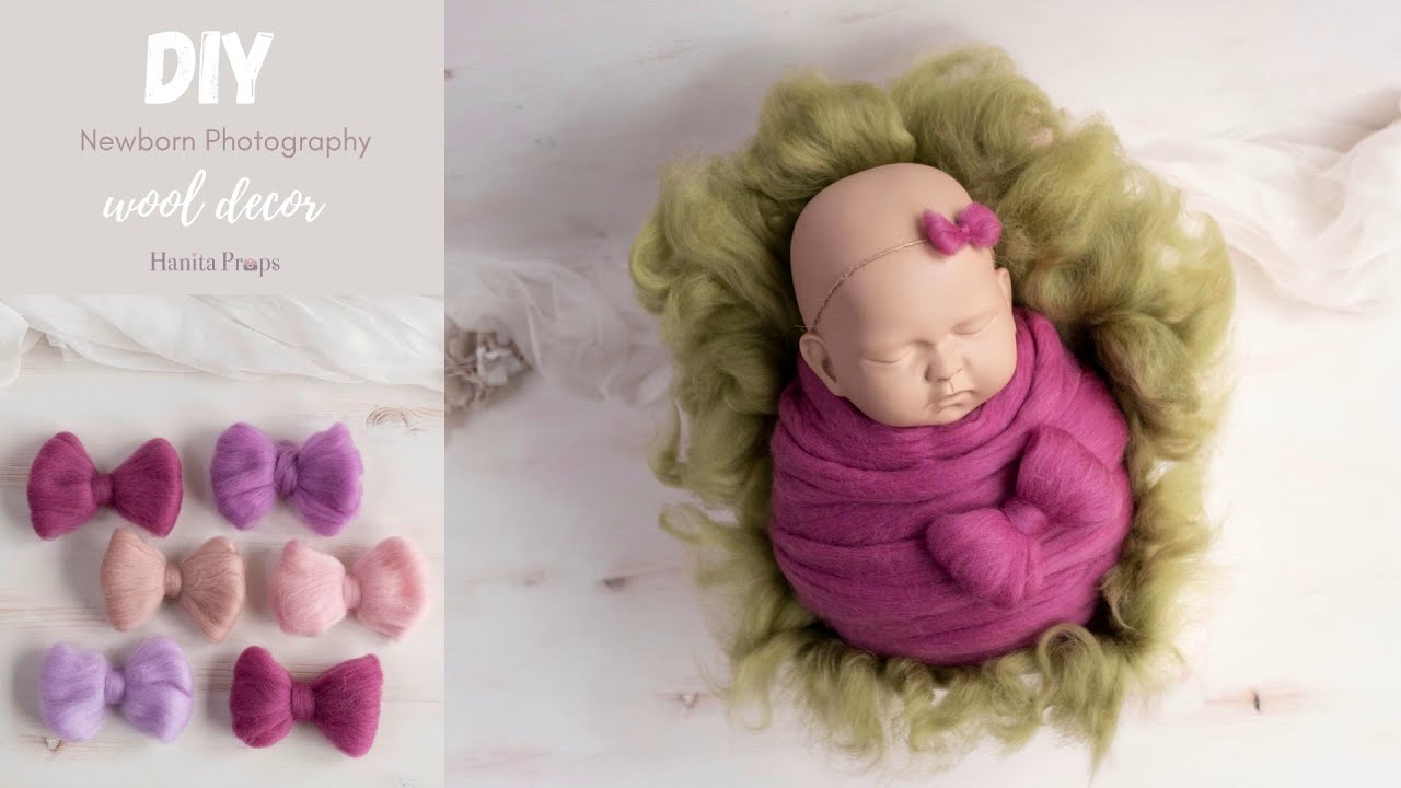 DIY wool decor | Fai da te per fotografia Newborn - YouTube