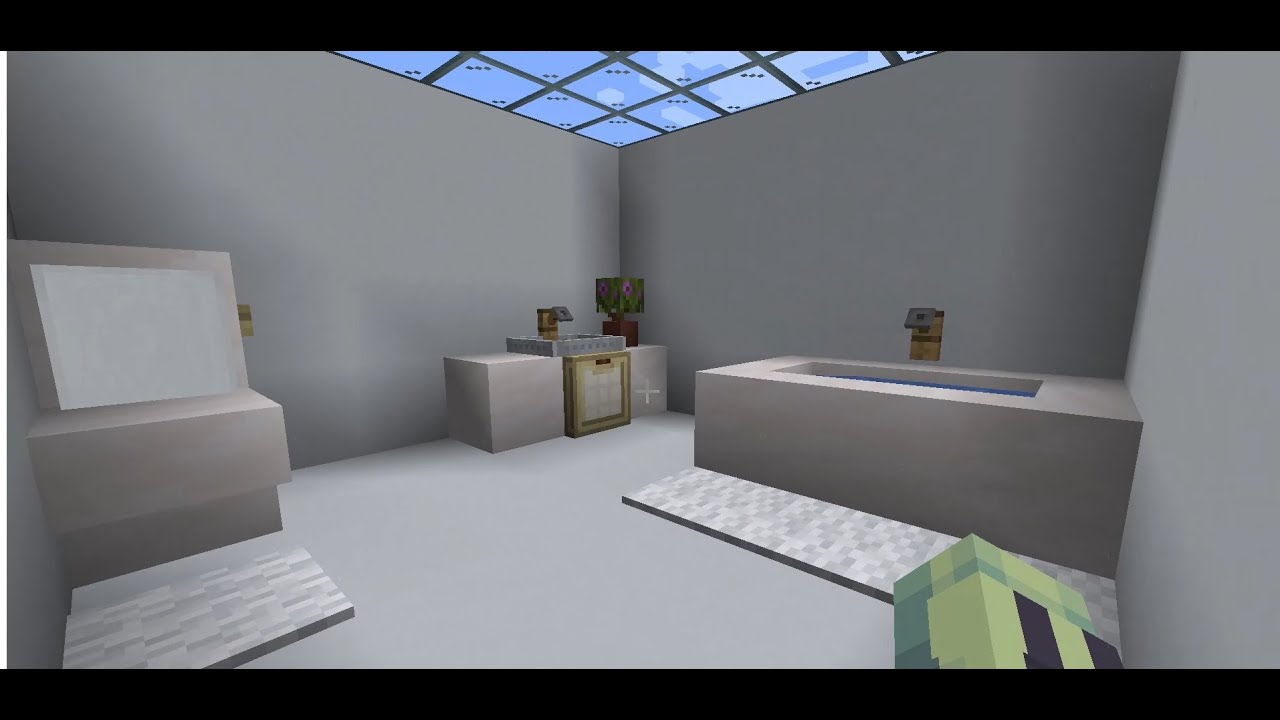 Minecraft basic bathroom suite - YouTube