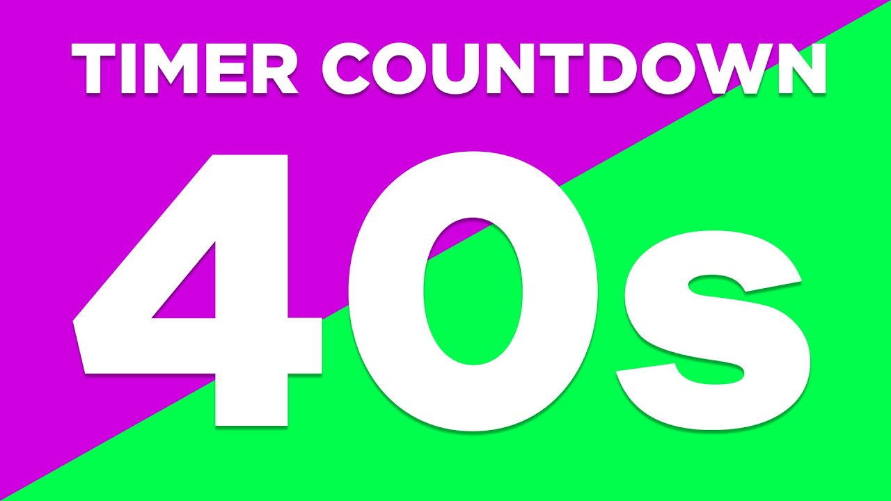 40 Second Timer Countdown (Online Stopwatch) - YouTube