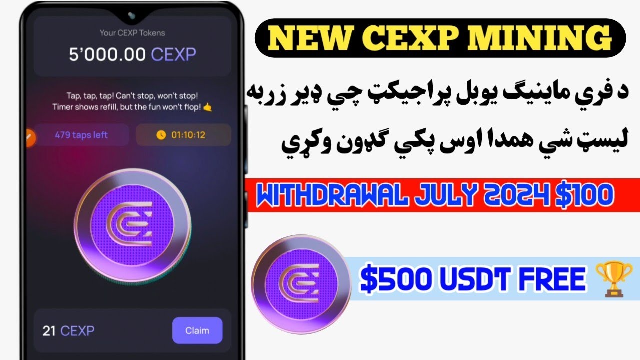 New Free Mining Bot Cexp Join || Telegram New Project Cex Free Coin ...