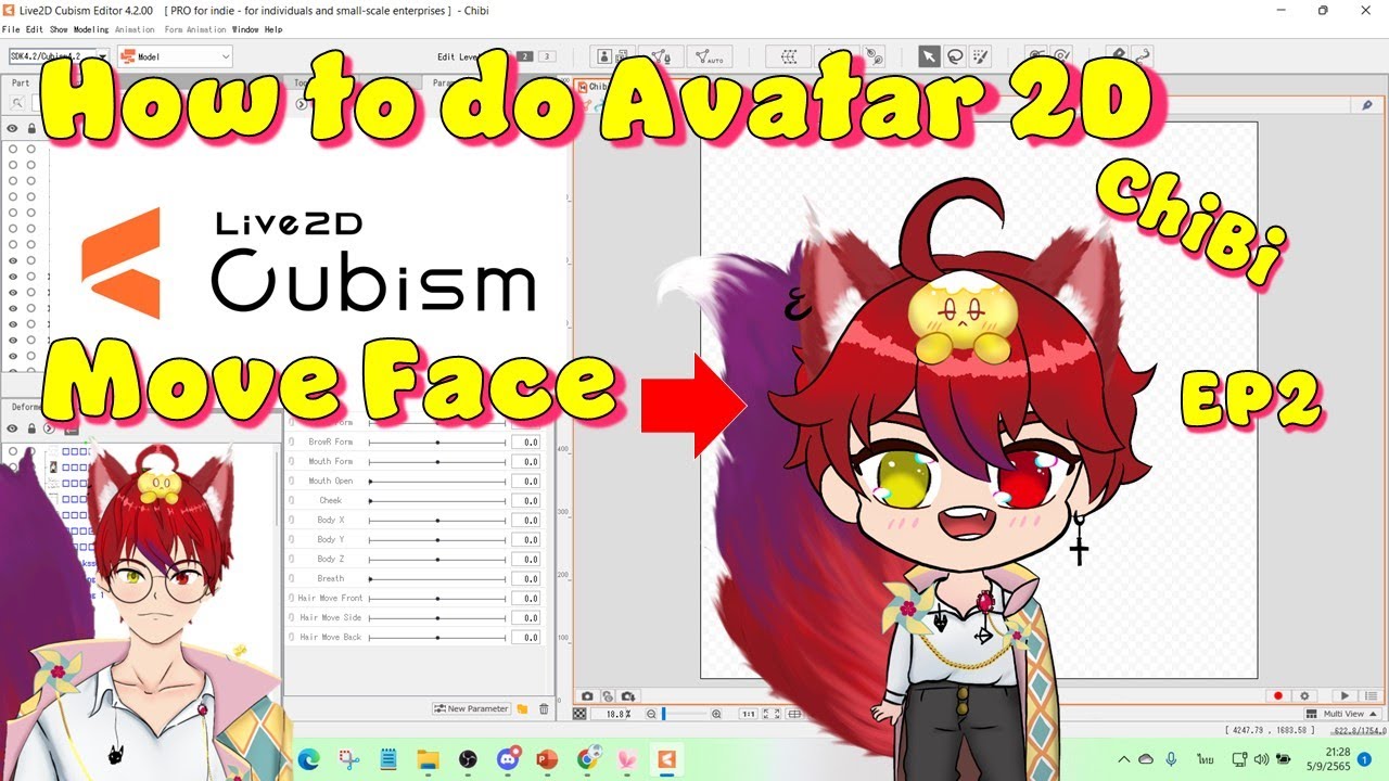 [Live🔴] Live 2D - How to do Avatar 2D - Move Face EP2 - Felik sn. - YouTube