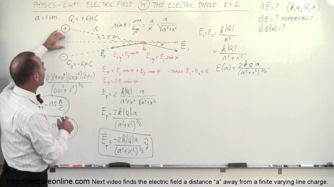 Physics 36 Electric Field (15 of 18) The Electric Dipole - YouTube